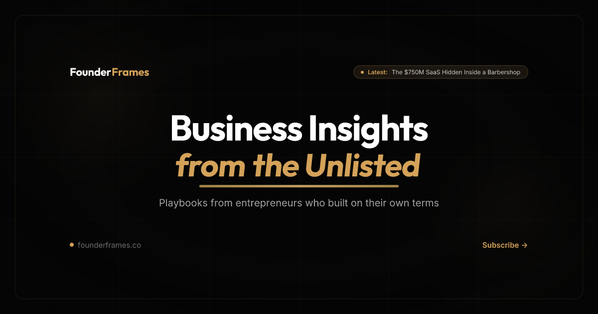Founder Frames | Playbooks for the builders crafting what's next